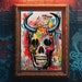 Skeleton Skull Graffiti Wall Art, Digital Art, Skull Halloween Wall ...