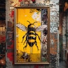 Honeybee Graffiti Wall Art, Digital Download Print, Honey Bee Nature ...