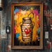 Colorful Bee Street Art, Urban Honey Bee Digital Print, Graffiti Style ...