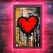 Romantic Heart Street Art Wall Decor, Expressive Colorful Graffiti ...