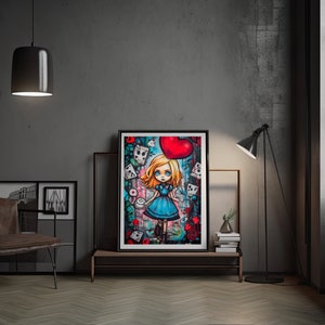 Alice in Wonderland Graffiti Wall Art Printable Digital - Etsy