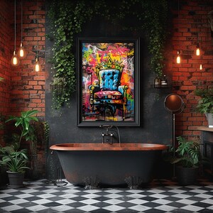 King Throne Graffiti Wall Art, Digital Print, Throne Chair Poster ...