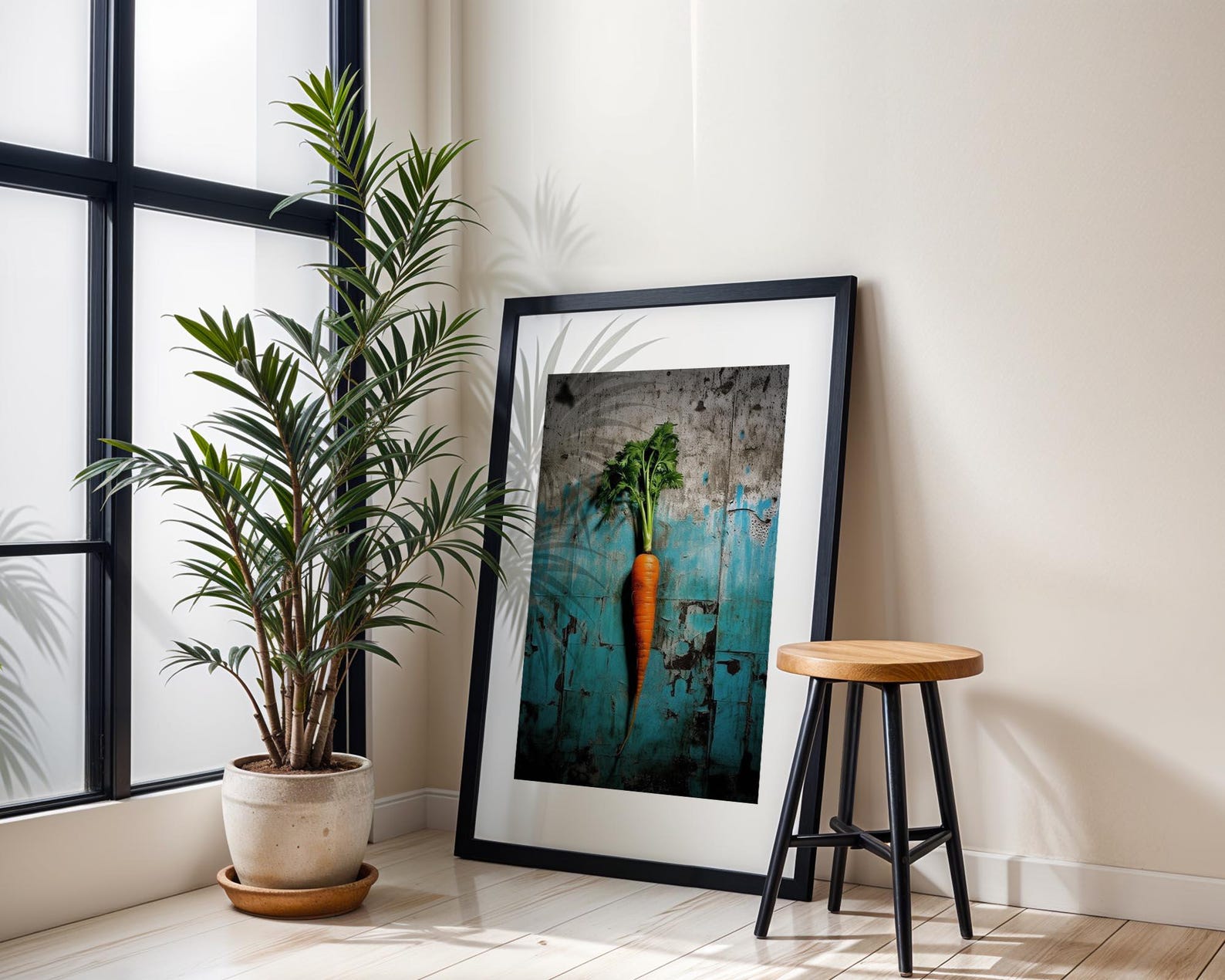 Carrot Graffiti Wall Art, Printable Digital, Colorful Vegetable Wall ...