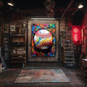 Baseball Graffiti Wall Art, Digital Graffiti Print, Baseball Art Print ...