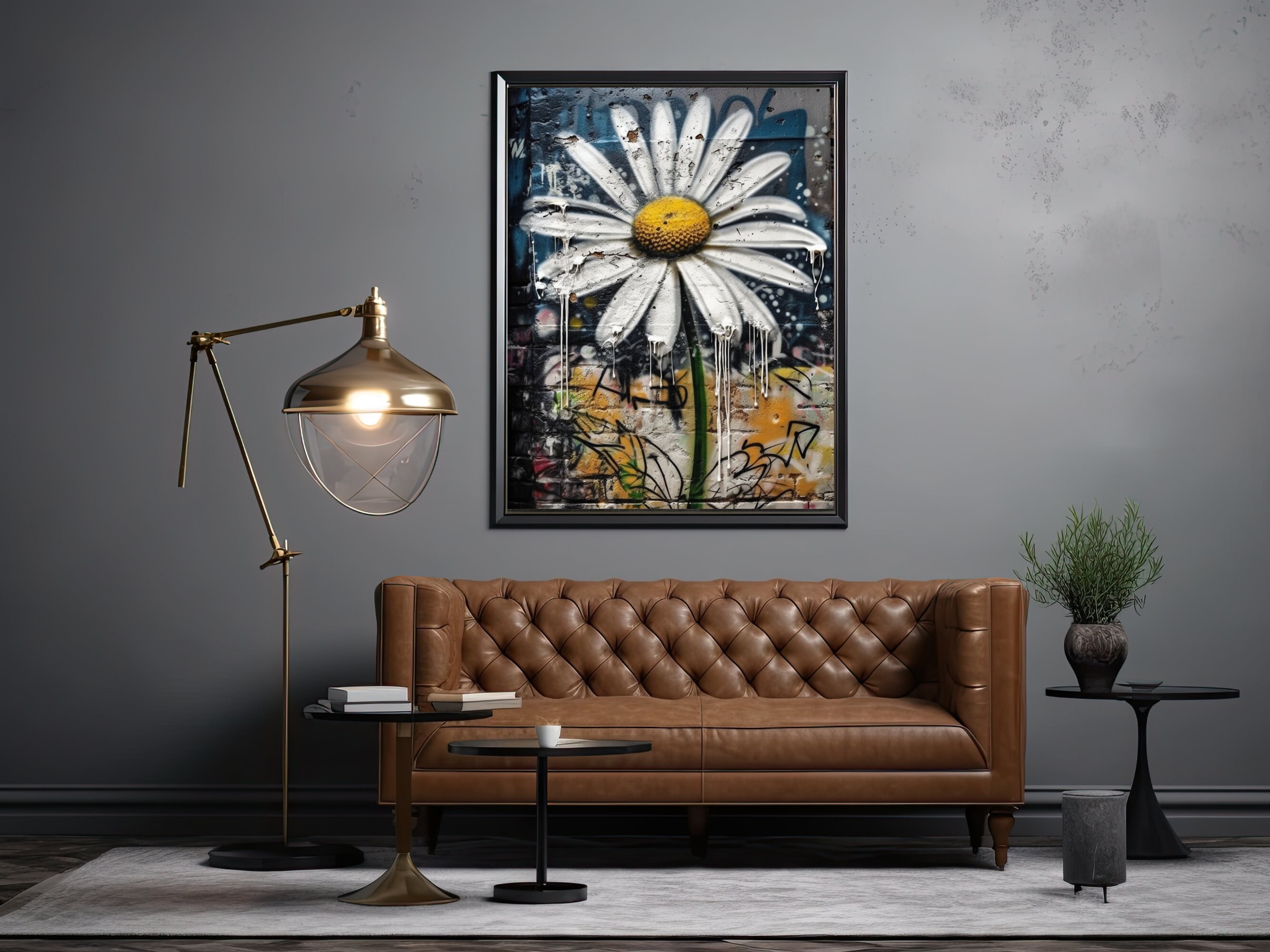 Daisy Flower Graffiti Wall Art Street Graffiti Digital Art - Etsy