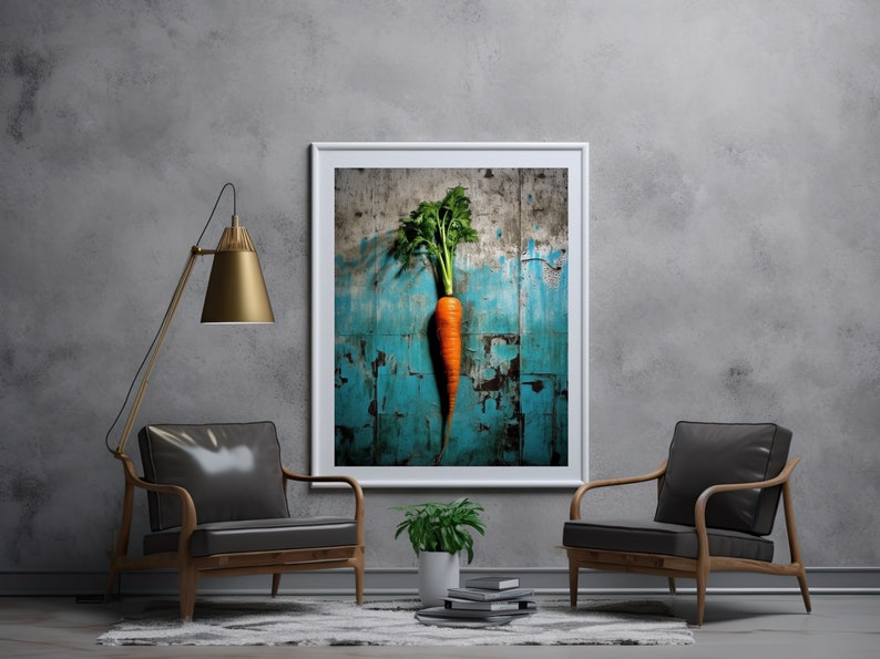 Carrot Graffiti Wall Art Printable Digital Colorful - Etsy