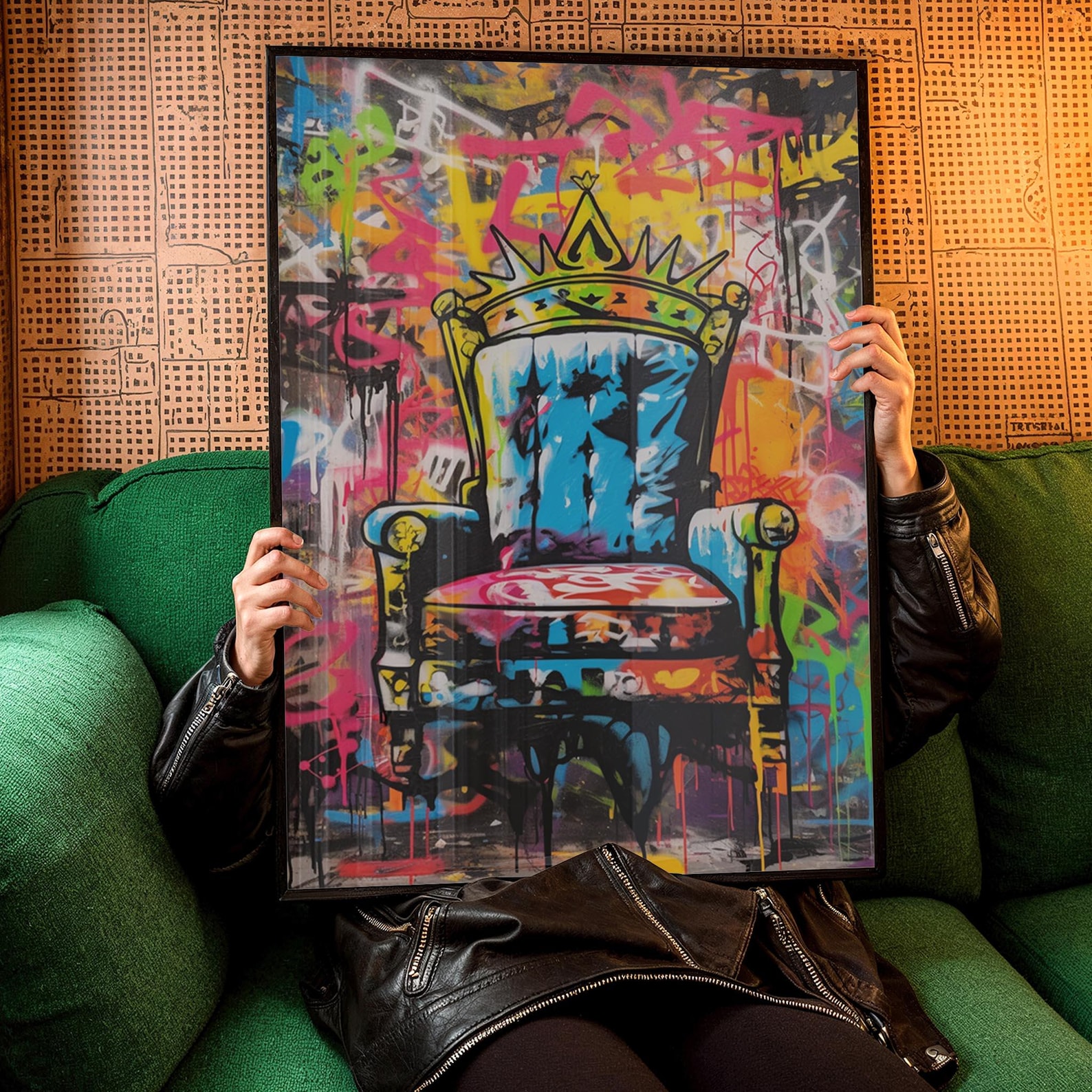 King Throne Graffiti Wall Art, Digital Print, Throne Chair Poster ...