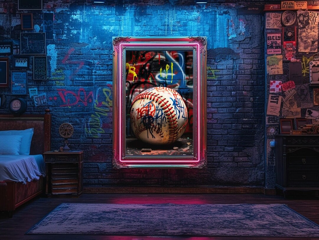 Baseball Graffiti Wall Art, Digital Download, Modern Sports Wall Decor ...