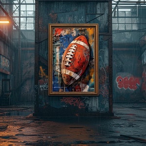 Graffiti Football Art - Urban Street Style, Bold American Sports ...
