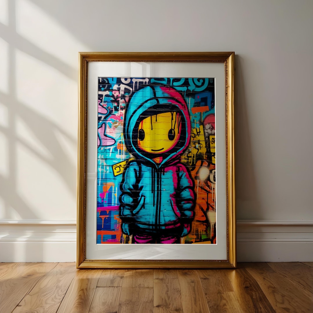 Hacker Girl Graffiti Wall Art, Digital Print, Colorful Coder Girl Wall ...