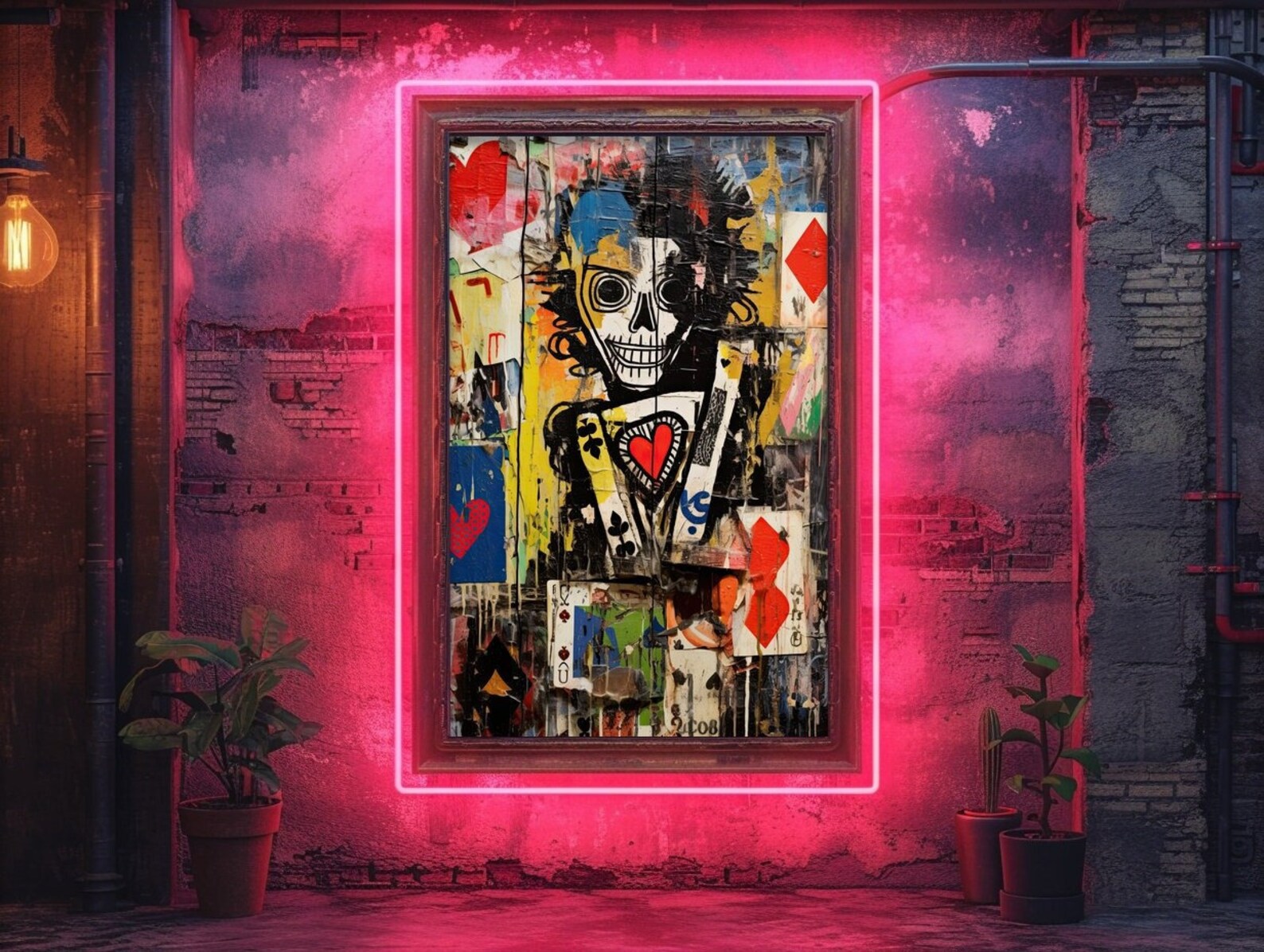 Poker Playing Cards Graffiti Wall Art, Digital Download, Deck of Cards ...