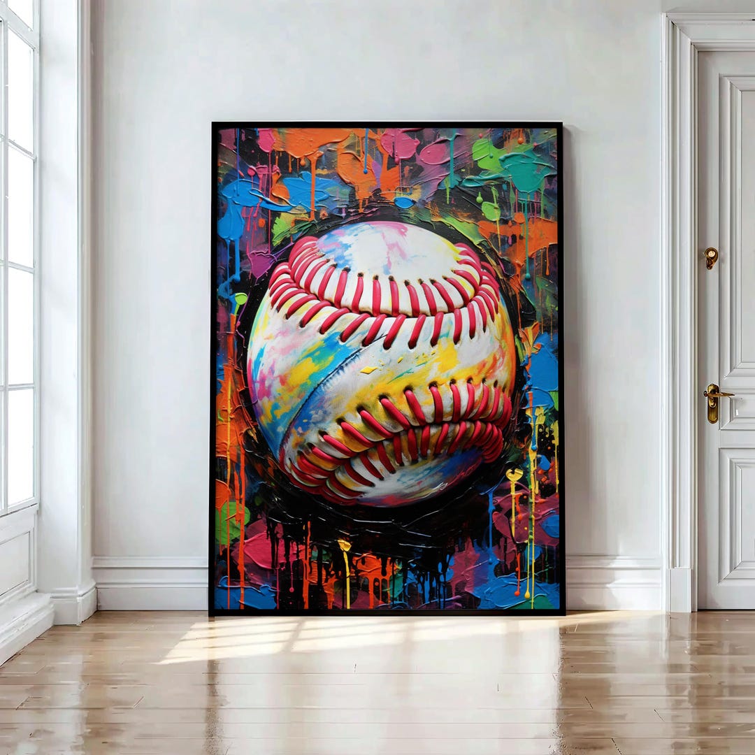Baseball Graffiti Wall Art, Digital Graffiti Print, Baseball Art Print ...