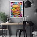 Hamburger Graffiti Wall Art, Burger Printable Digital, Modern, Urban ...