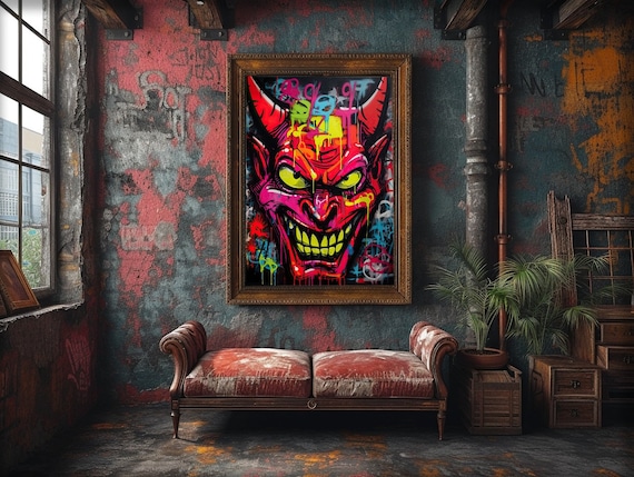 Grafiti Con Plantilla De Diablo AM | AE👹ME . . . . . . Letras Por: