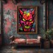 Red Devil Graffiti Wall Art, Digital Download, Demon Horns Art Print ...