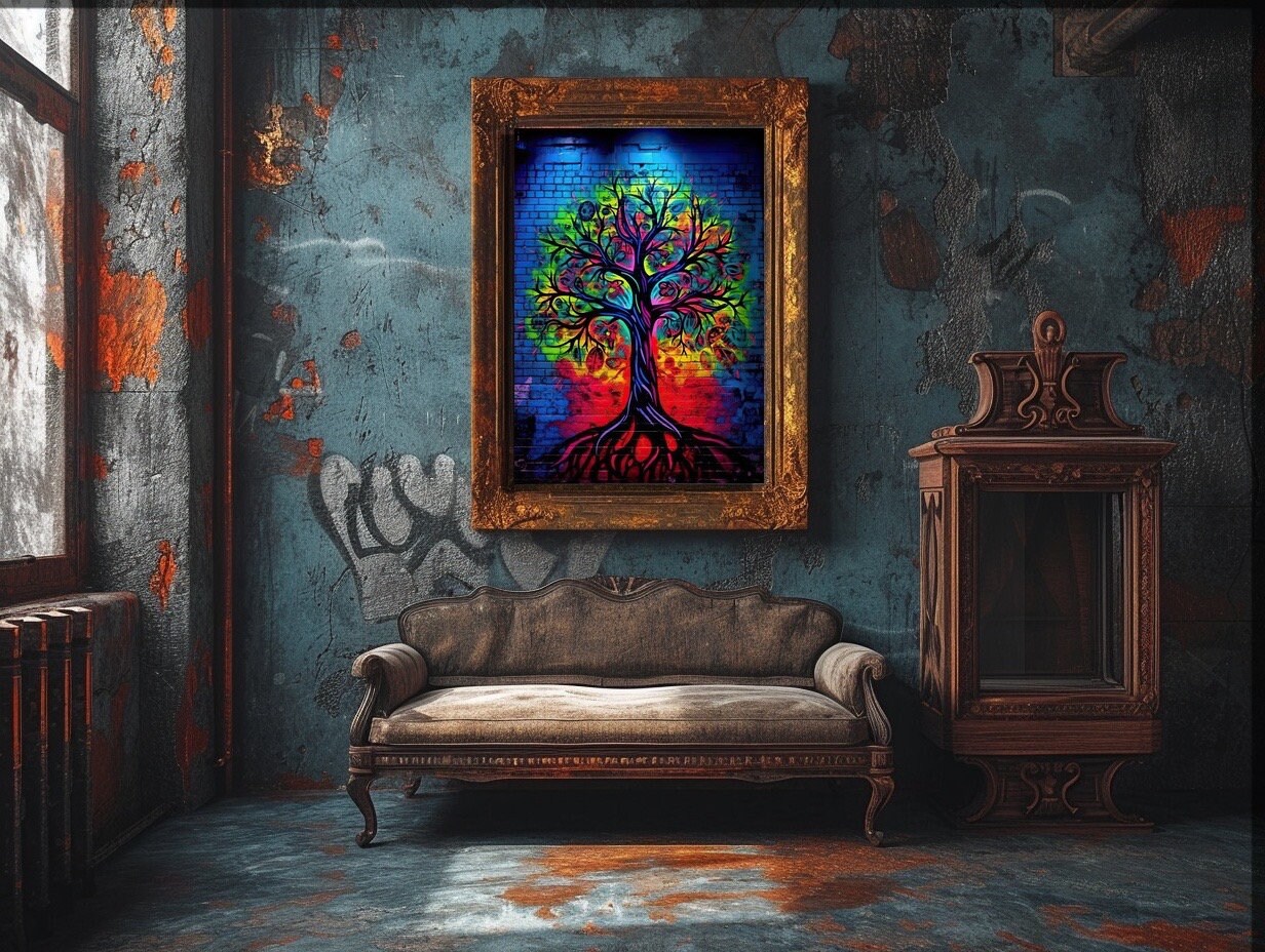 Tree of Life Graffiti Wall Art, Digital Download, Spiritual Poster ...