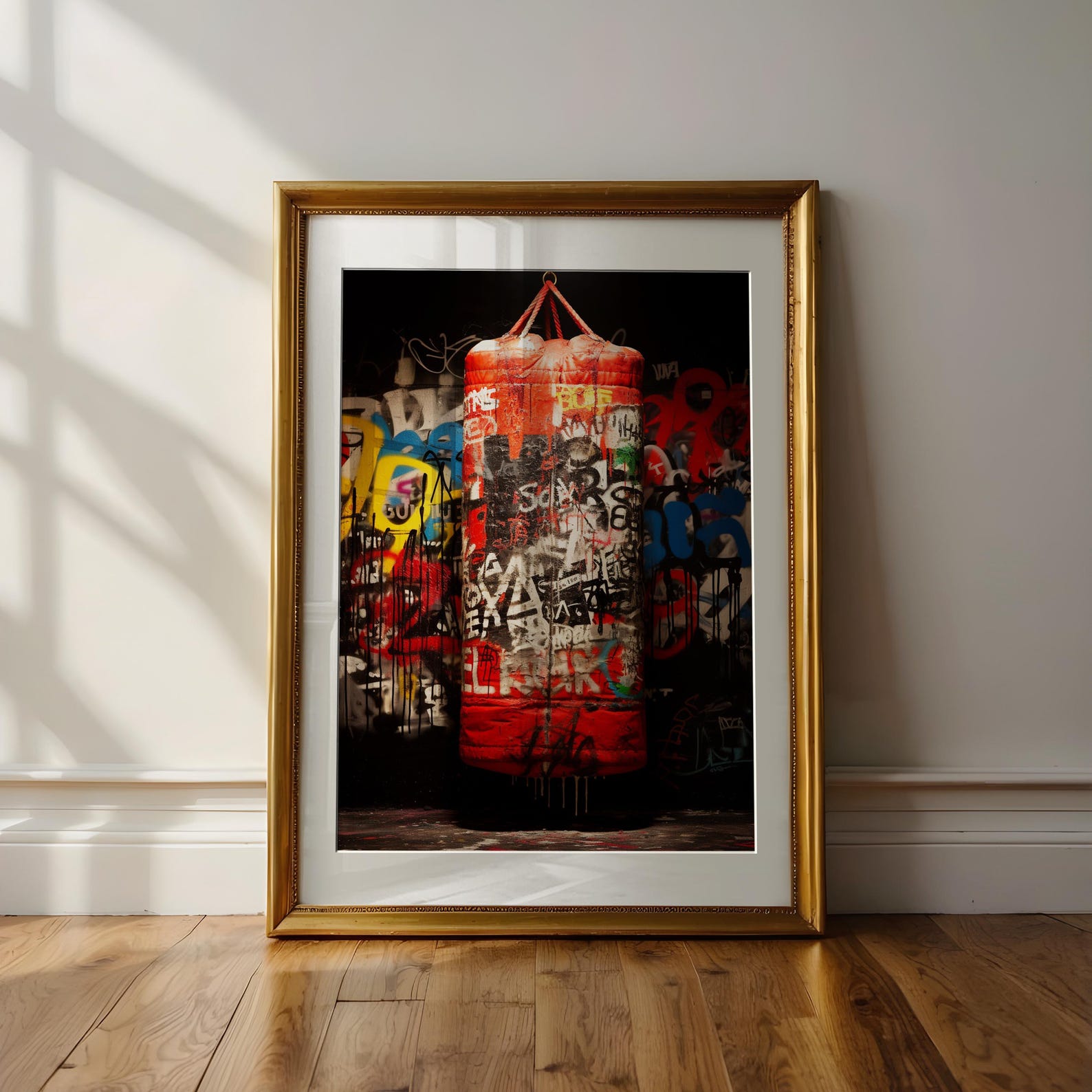 Urban Boxing Bag Graffiti Masterpiece, Printable Street Art, Bold ...