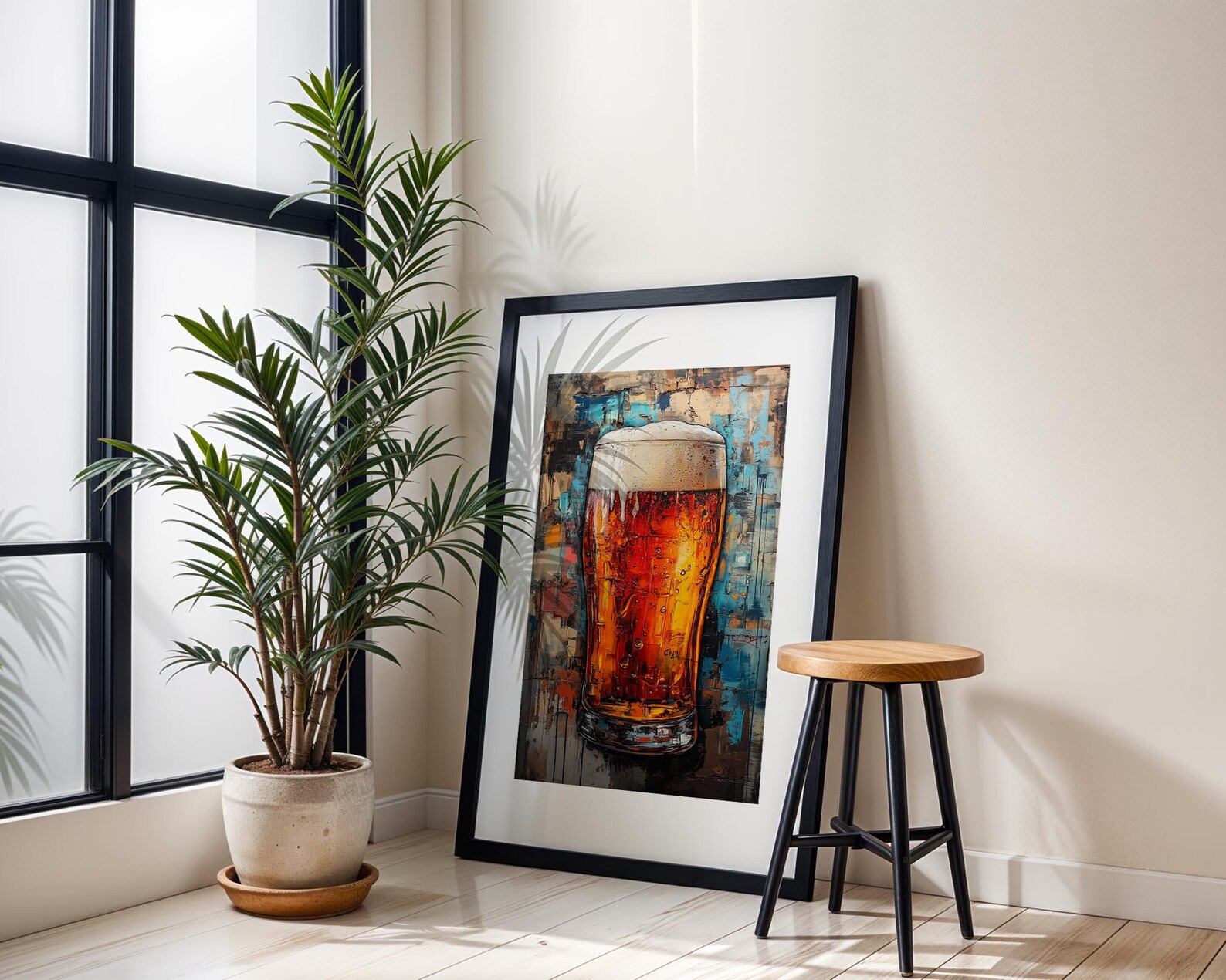 Beer Graffiti Wall Art, Digital Printable Drink Illustration, Fun ...