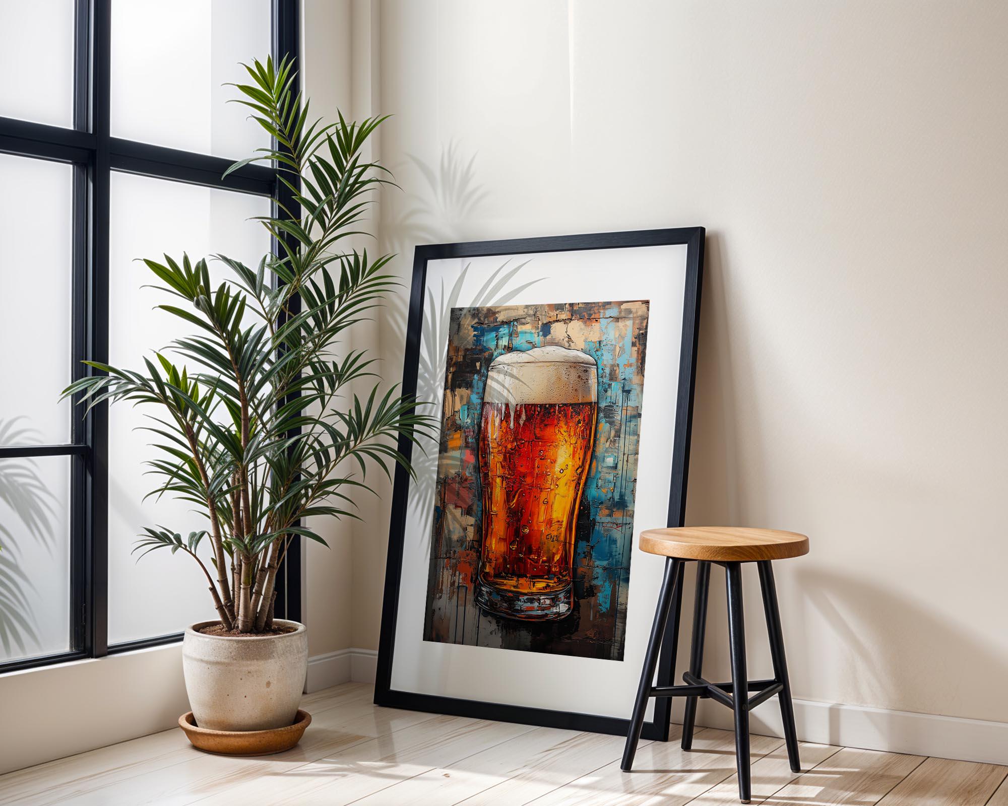 Beer Graffiti Wall Art, Digital Printable Drink Illustration, Fun ...