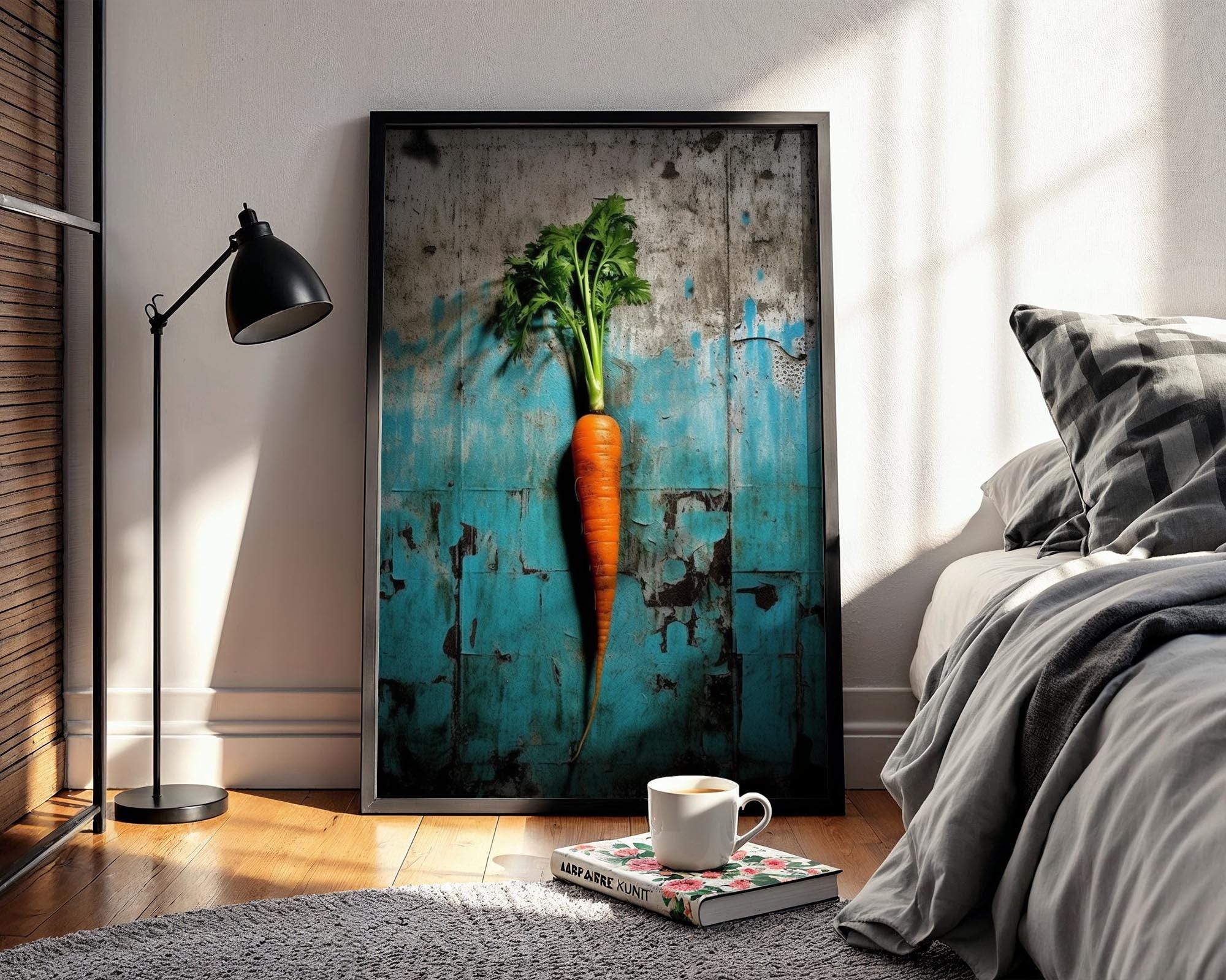 Carrot Graffiti Wall Art, Printable Digital, Colorful Vegetable Wall ...