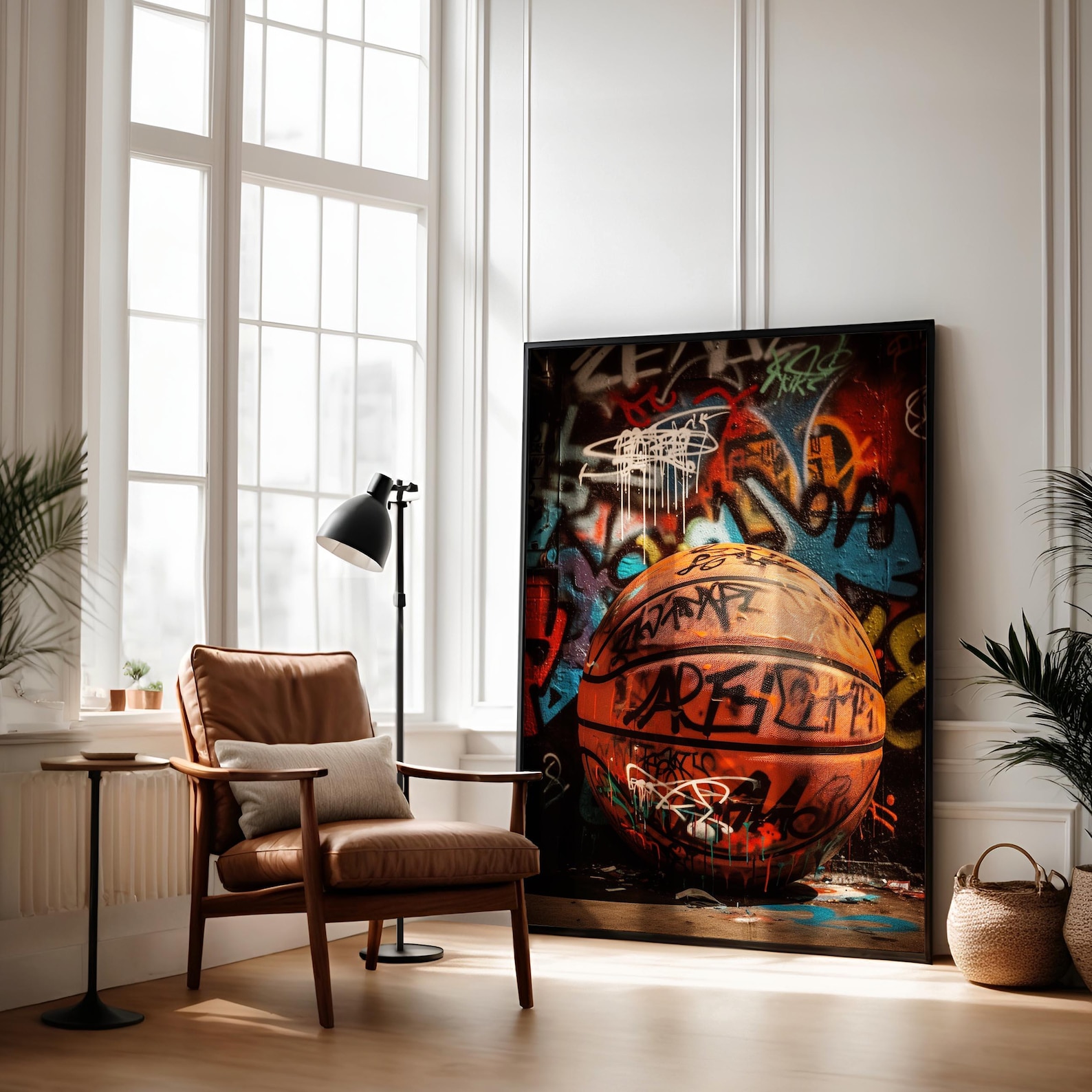 Basketball Graffiti Wall Art, Digital Download, Basketball Art Print ...