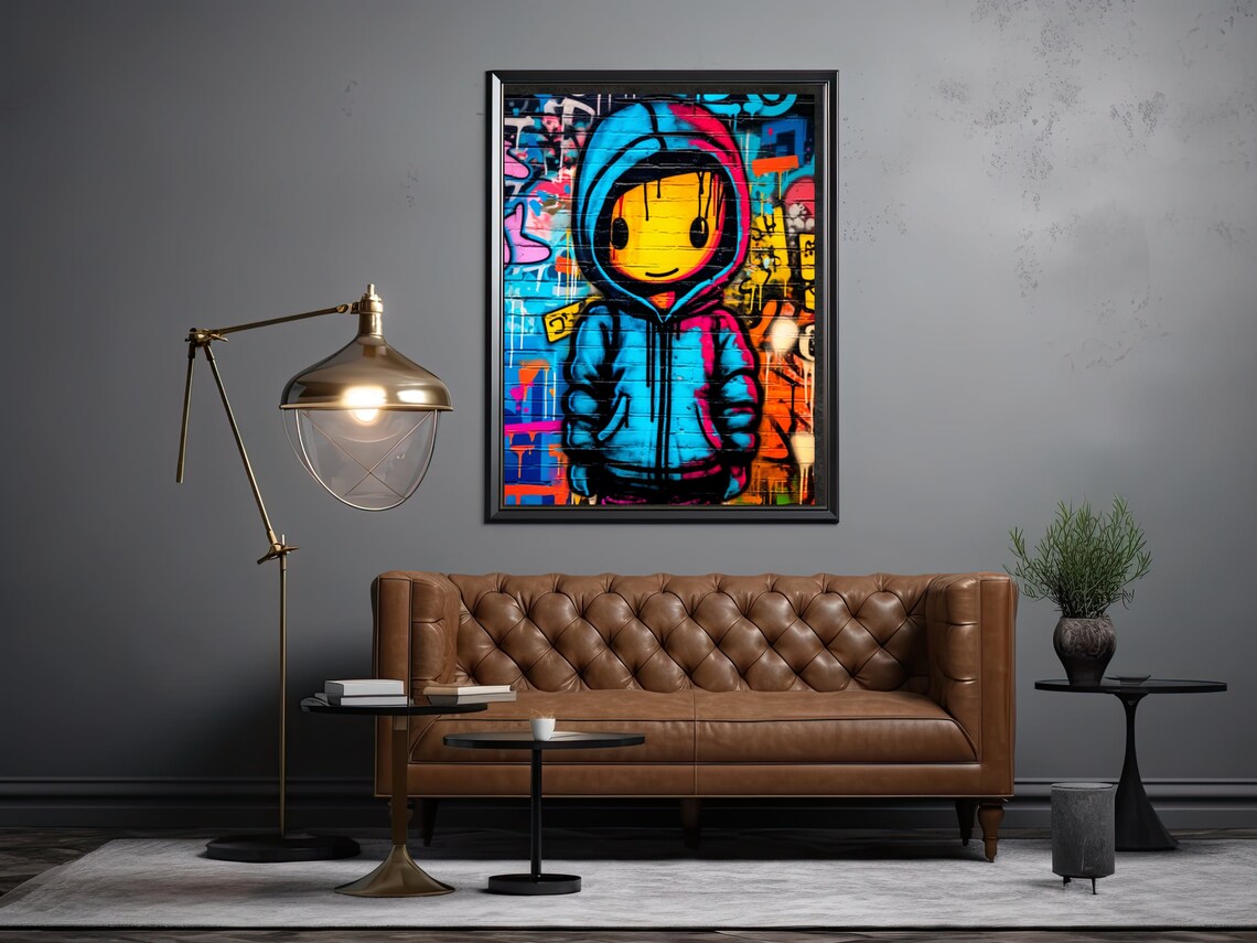 Hacker Girl Graffiti Wall Art Digital Print Colorful Coder - Etsy