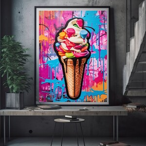 Ice Cream Graffiti Wall Art Digital Download (Instant Download) - Etsy