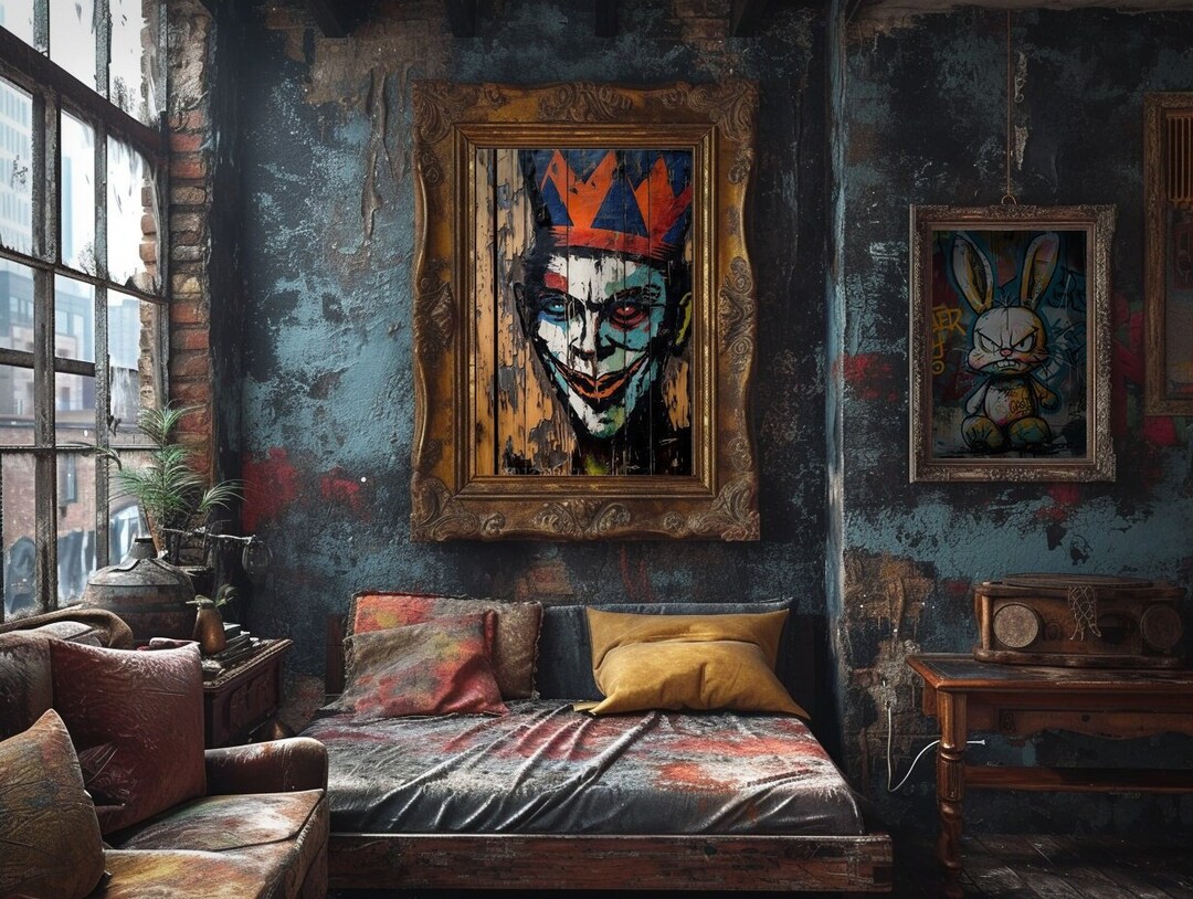 Joker Graffiti Wall Art, Digital Download Print, Modern Street Art ...