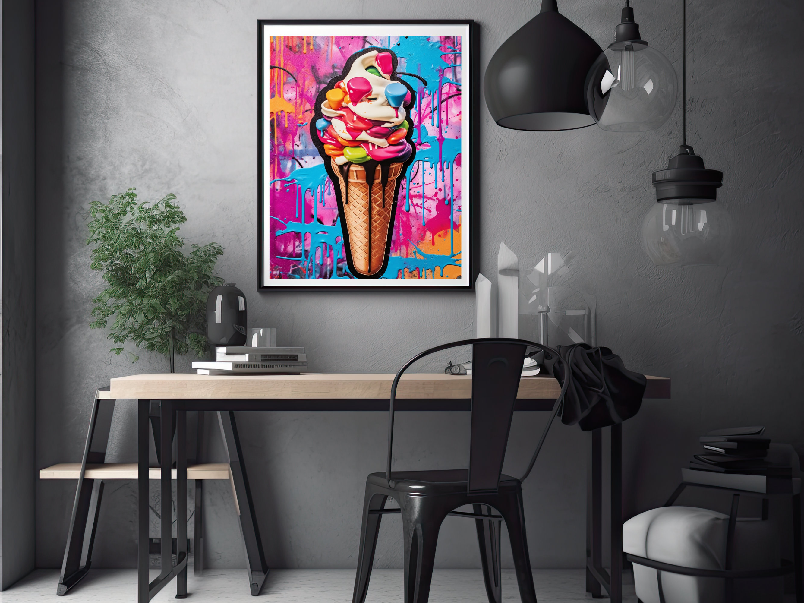Ice Cream Graffiti Wall Art Digital Download (Instant Download) - Etsy