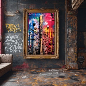 Baseball Bat Graffiti Wall Art, Printable Digital, Colorful Baseball ...