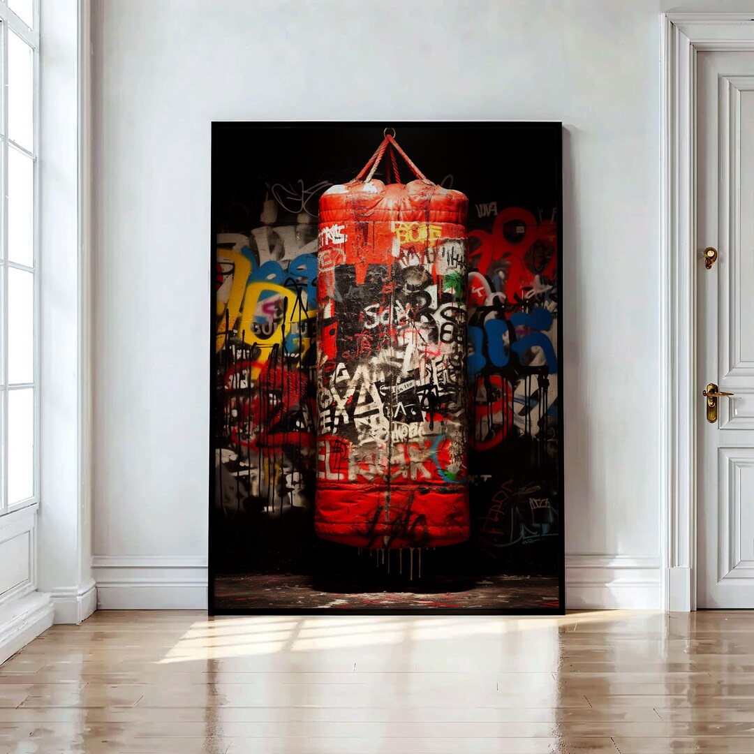 Urban Boxing Bag Graffiti Masterpiece, Printable Street Art, Bold ...