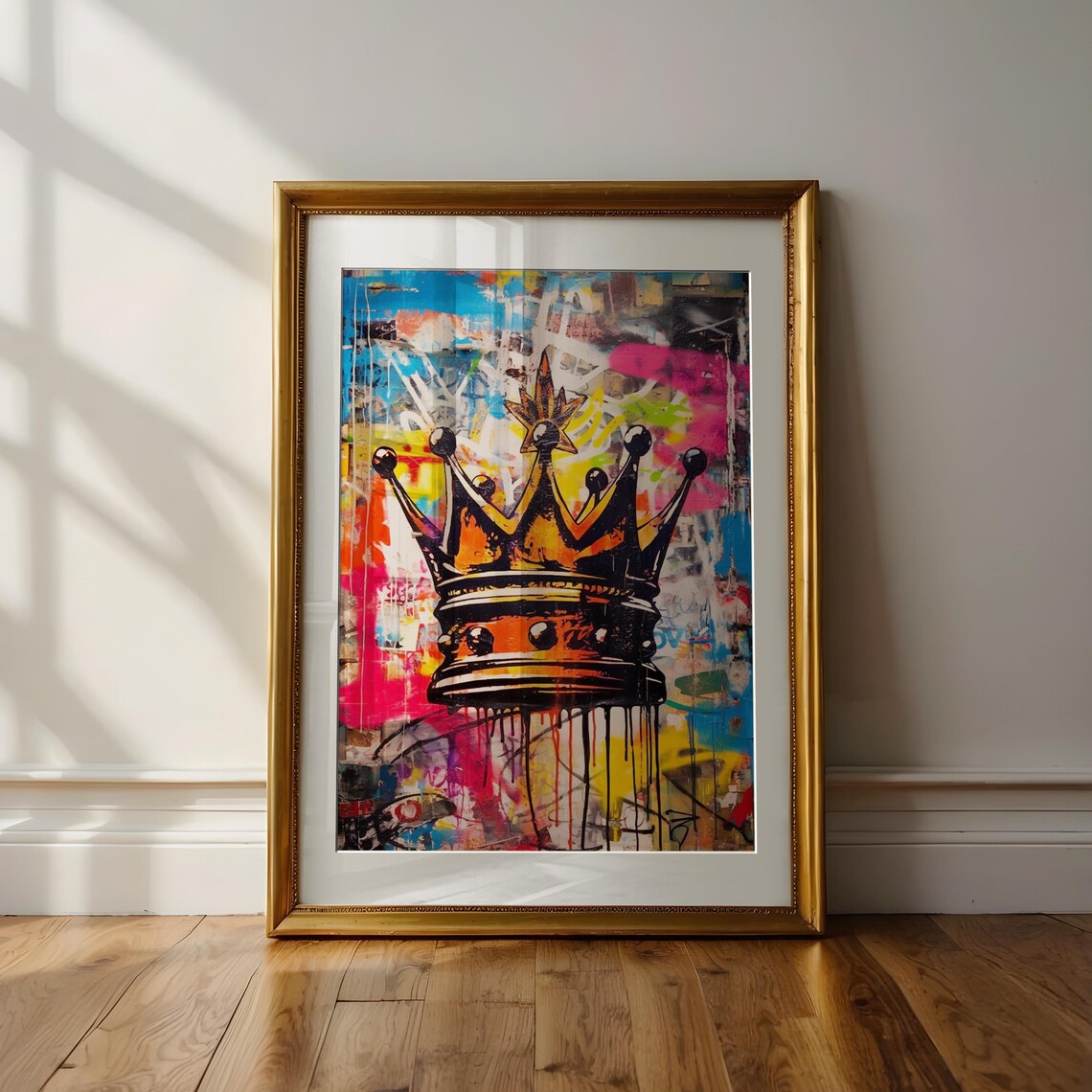 Crown Graffiti Wall Art, Digital Download, Abstract Royal Crown ...
