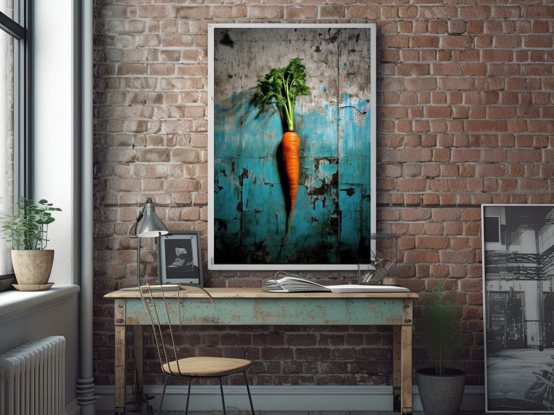 Carrot Graffiti Wall Art Printable Digital Colorful - Etsy