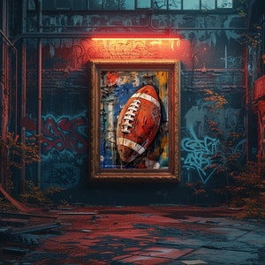 Graffiti Football Art - Urban Street Style, Bold American Sports ...
