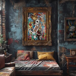 Casino Poker Graffiti Wall Art, Digital Download, Playing Cards Wall ...