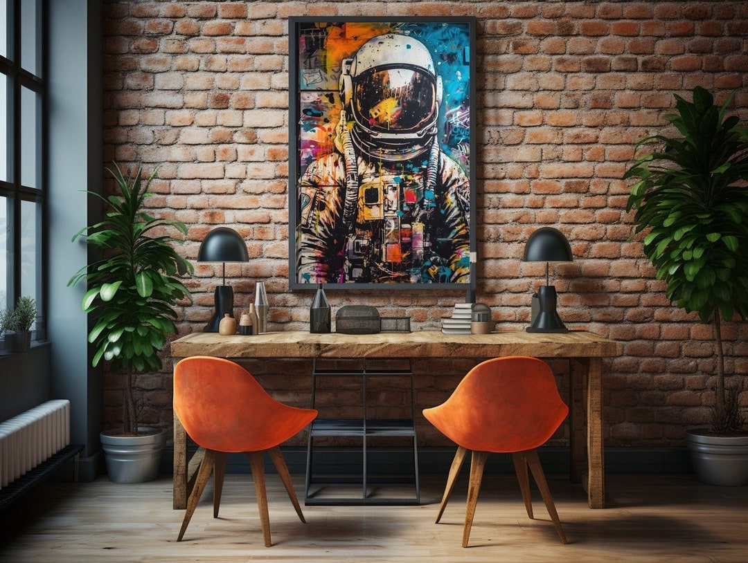 Astronaut Graffiti Wall Art Digital Download Astronaut - Etsy