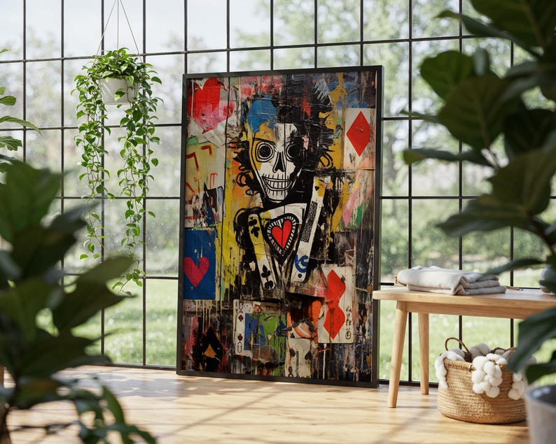 Poker Playing Cards Graffiti Wall Art, Digital Download, Deck of Cards ...
