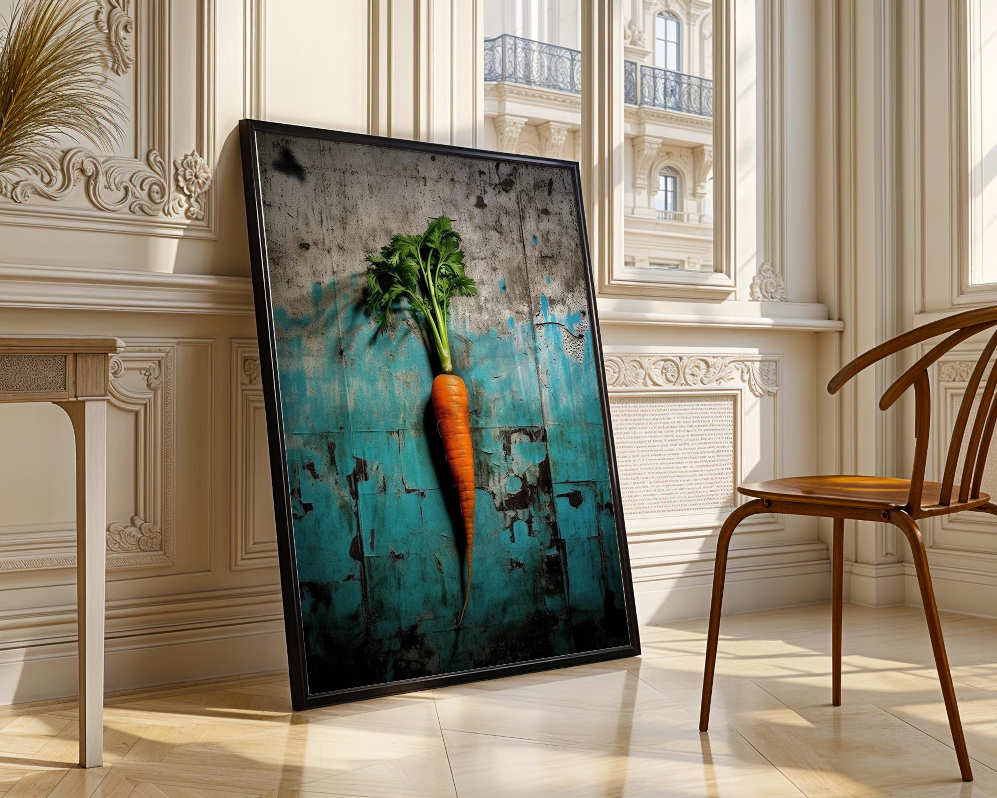 Carrot Graffiti Wall Art, Printable Digital, Colorful Vegetable Wall ...