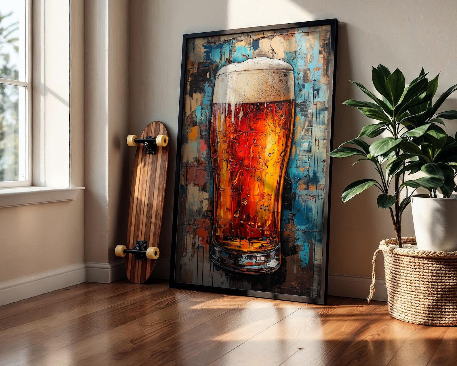 Beer Graffiti Wall Art, Digital Printable Drink Illustration, Fun ...