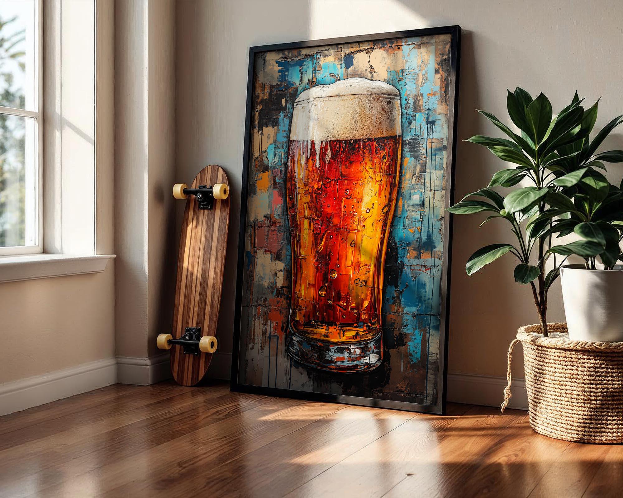 Beer Graffiti Wall Art, Digital Printable Drink Illustration, Fun ...