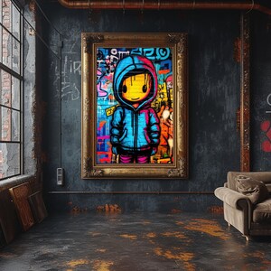 Hacker Girl Graffiti Wall Art, Digital Print, Colorful Coder Girl Wall ...