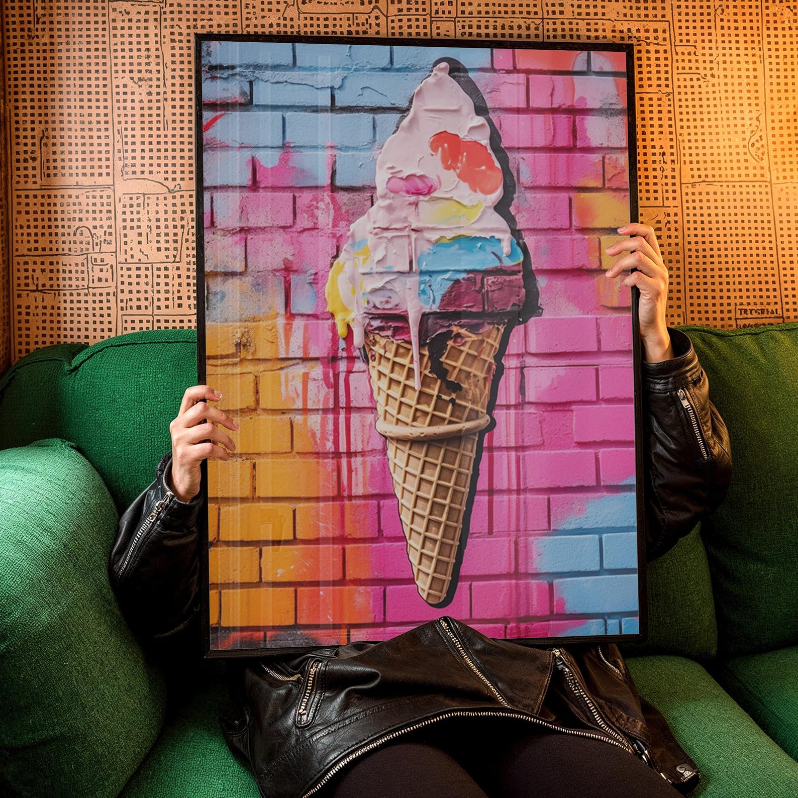 Vanilla Ice Cream Graffiti Wall Art, Digital Download Print, Modern ...