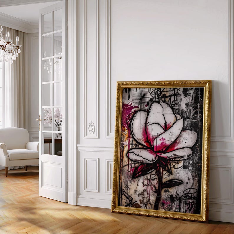 Flower Gallery Wall Set, Graffiti Art Prints, Set of 3 Prints, Iris ...