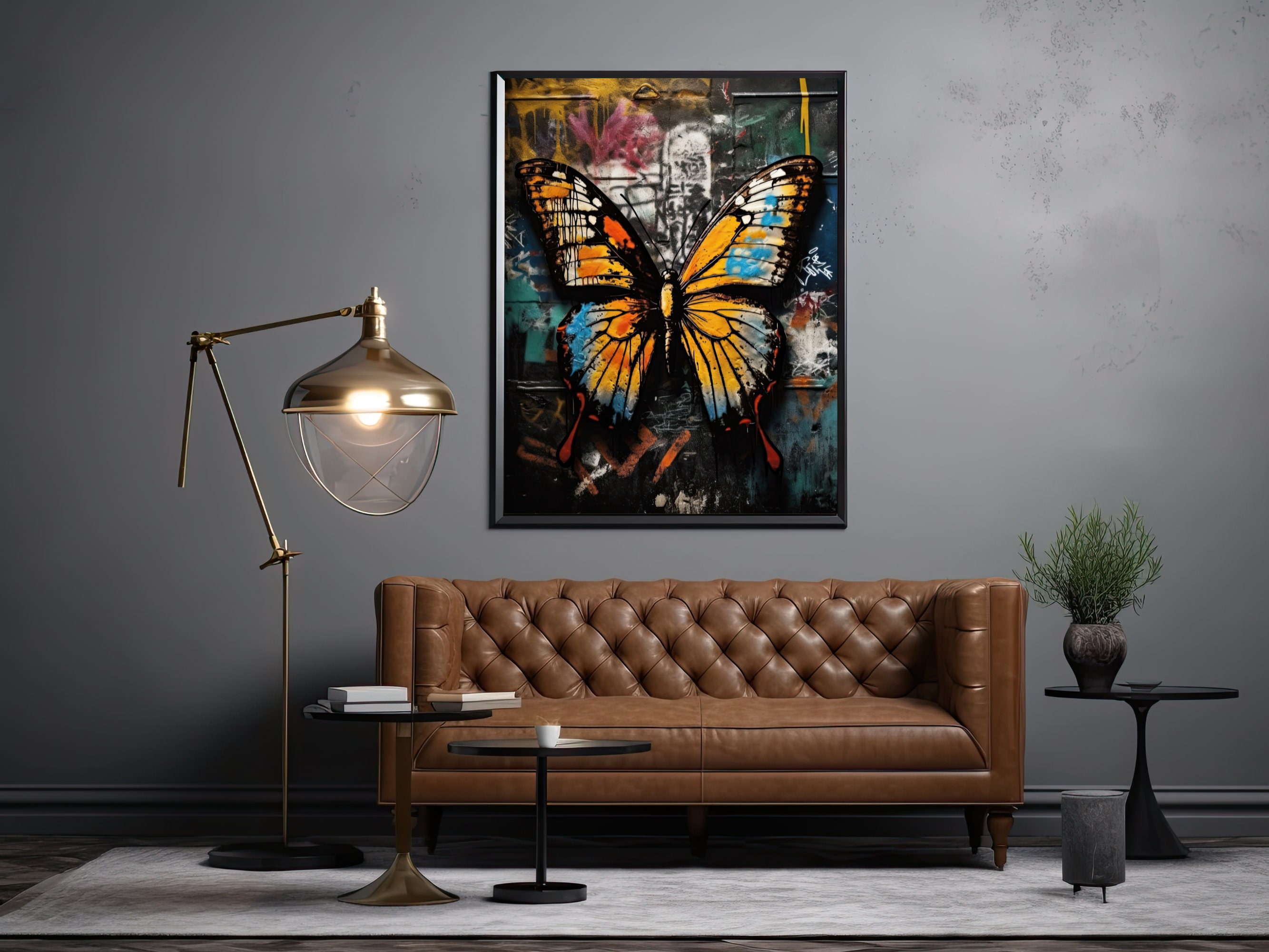 Butterfly Graffiti Wall Art Butterfly Art Graffiti Print - Etsy