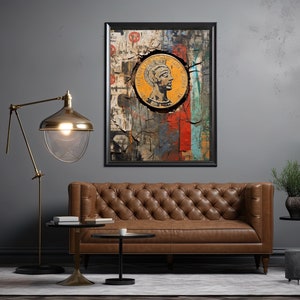 Gold Coin Graffiti Wall Art Digital Download Vintage Golden - Etsy