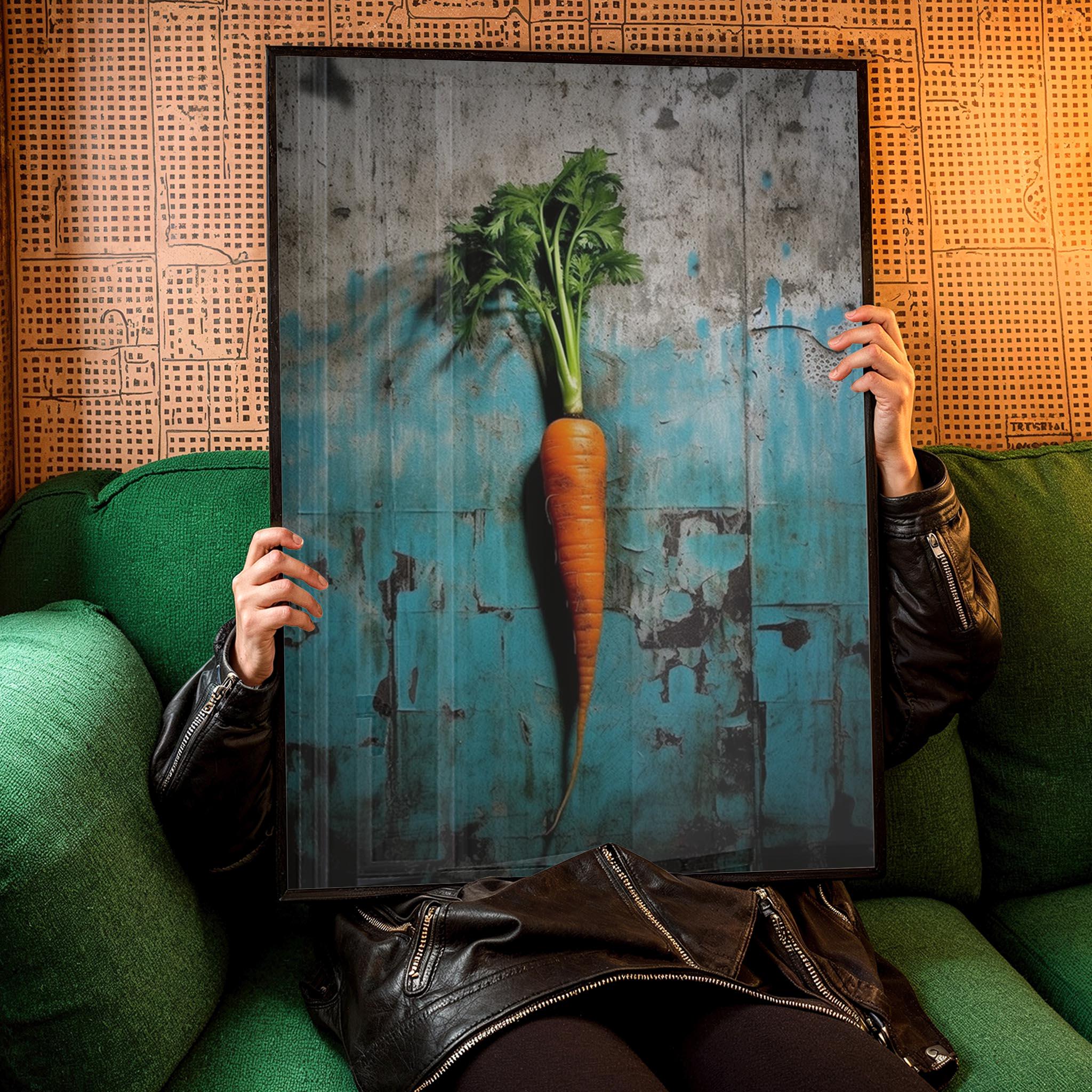 Carrot Graffiti Wall Art, Printable Digital, Colorful Vegetable Wall ...