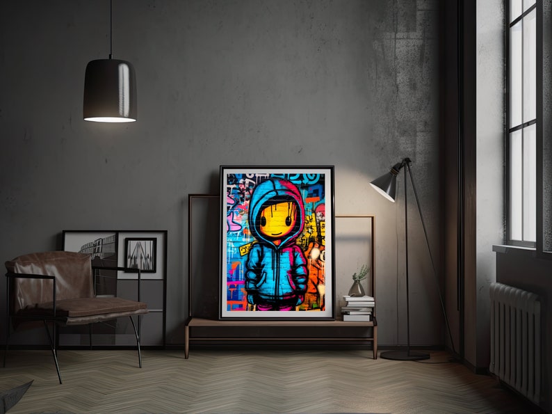 Hacker Girl Graffiti Wall Art Digital Print Colorful Coder - Etsy