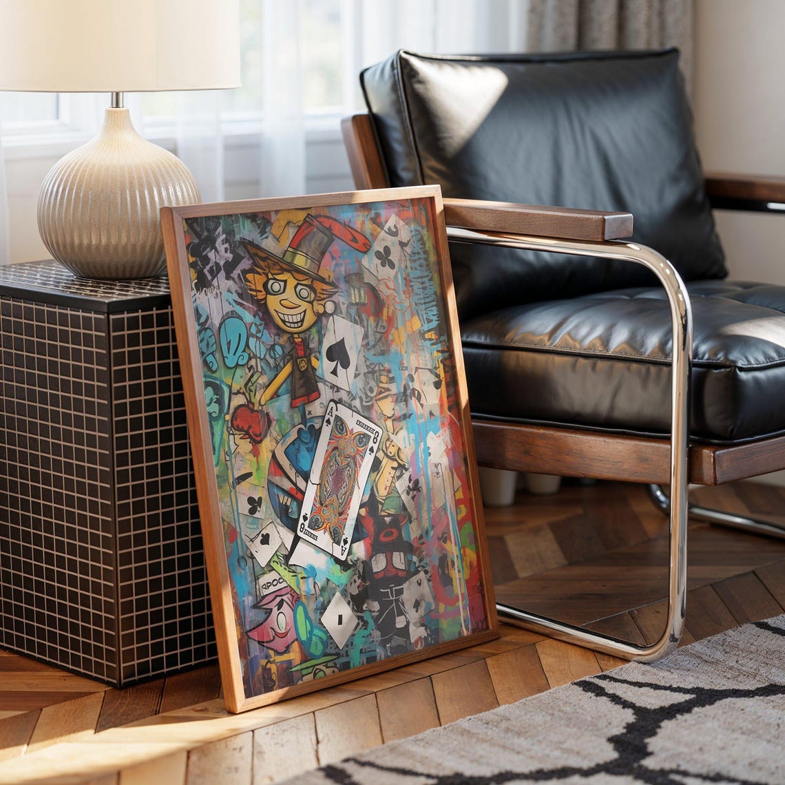 Casino Poker Graffiti Wall Art, Digital Download, Playing Cards Wall ...