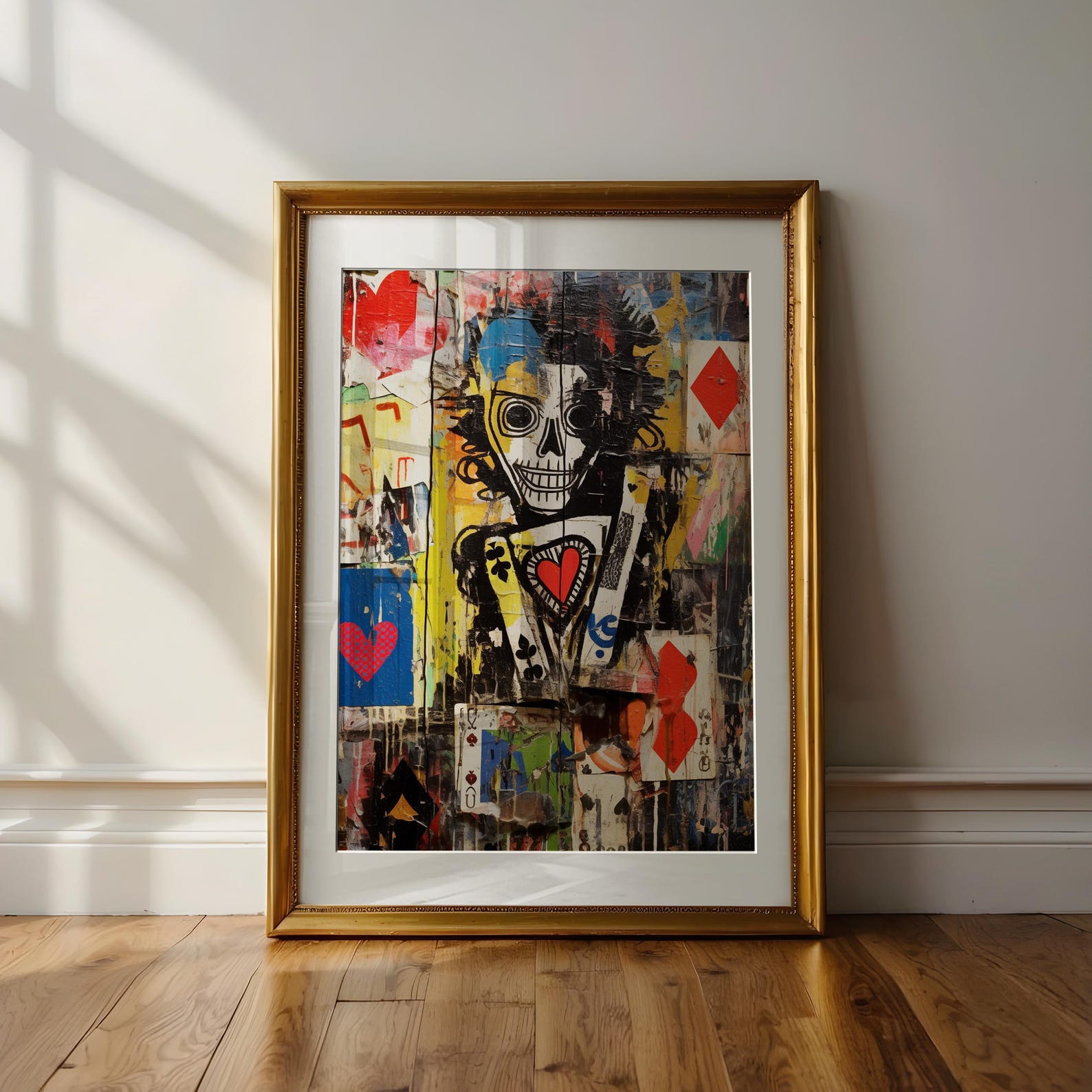 Poker Playing Cards Graffiti Wall Art, Digital Download, Deck of Cards ...