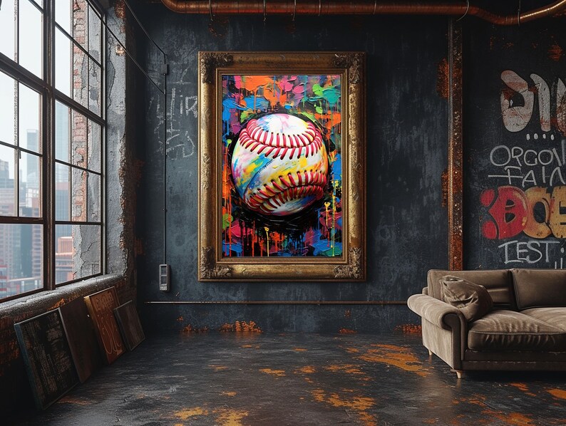 Baseball Graffiti Wall Art, Digital Graffiti Print, Baseball Art Print ...